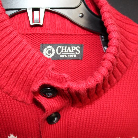 Chaps | Sweaters | Chaps Mens Red Sweater Moose Design Xl | Poshmark